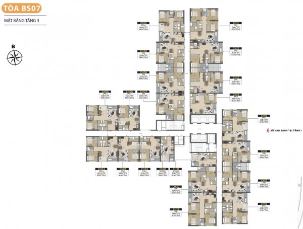 Mặt bằng tòa BS07 The Beverly Solari Vinhomes Grand Park